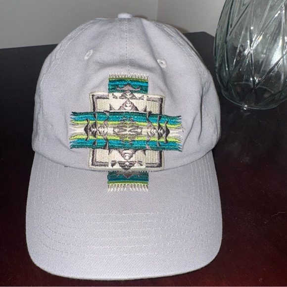 Pendleton | Accessories | Pendleton Gray Cap With Aztec Embroidery ...